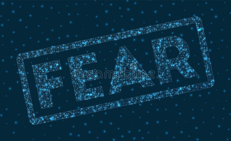 Fear Word in Digital Style. Stock Vector - Illustration of grid, black ...