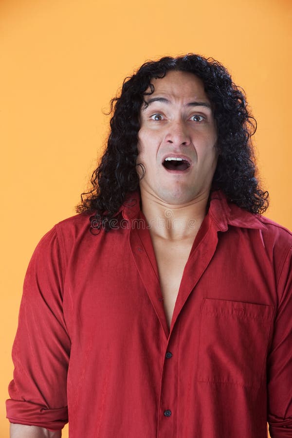 Fearful Man stock image. Image of basque, fright, expression - 16492055