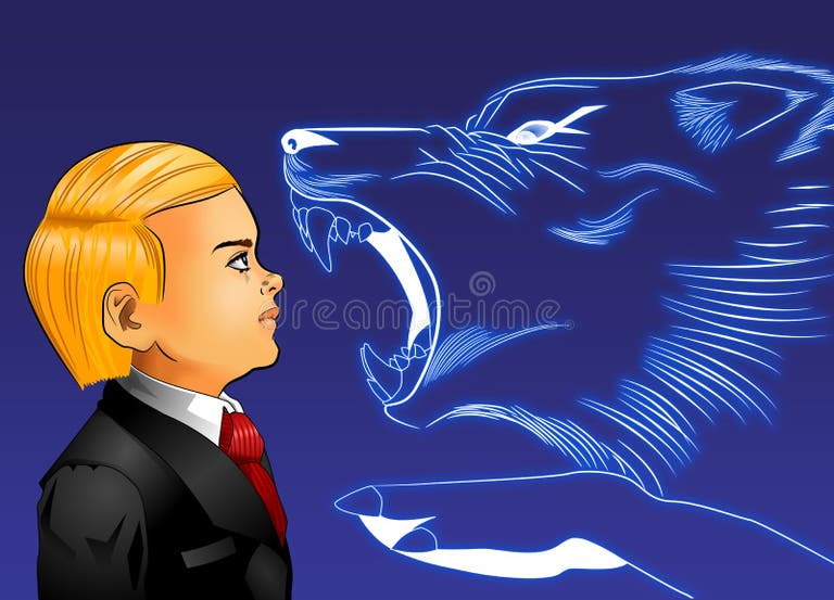 Fearless blue stock illustration. Illustration of comic - 9700858