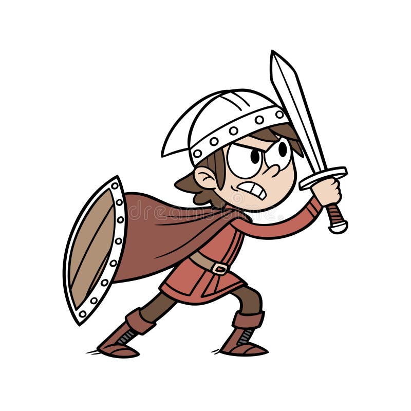 Fearless Boy with Helmet and Style Stock Illustration - Illustration of ...