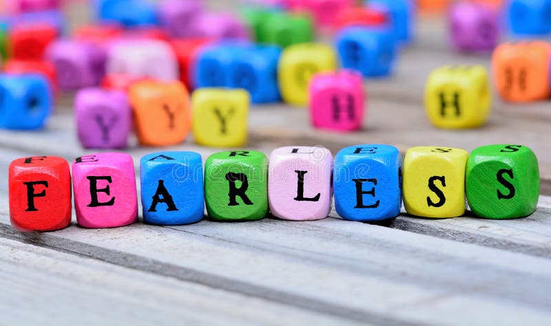 Fearless word on table stock photo. Image of courage - 81473862