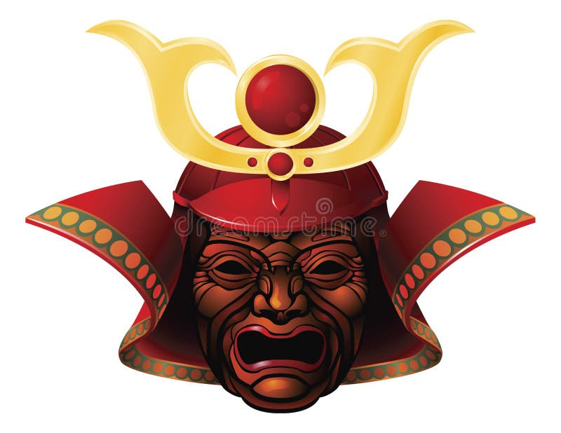 Shogun Samurai Mask Design Japanese Samurai Domaru Armor Headgear