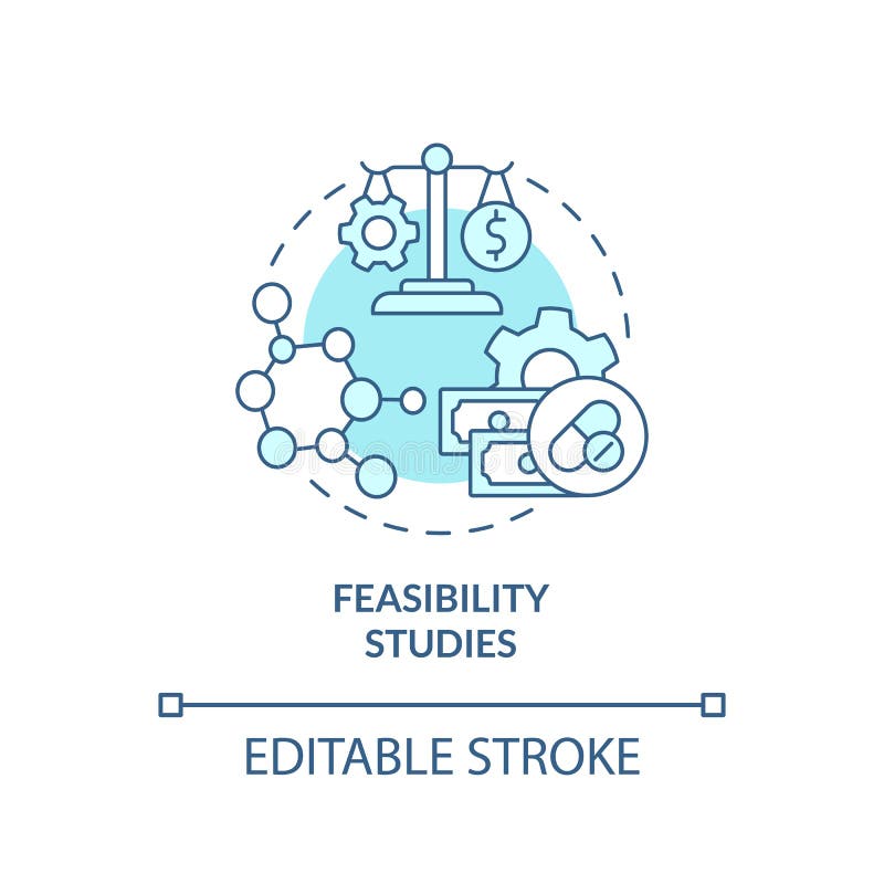 Feasibility Studies Turquoise Concept Icon Stock Vector - Illustration ...