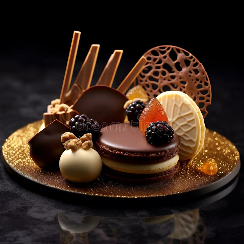 Feast of Chocolate Temptations Stock Illustration - Illustration of ...