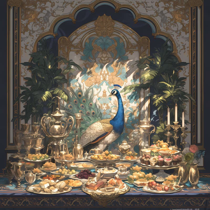 Feast of Elegance stock illustration. Illustration of luxurious - 314900268