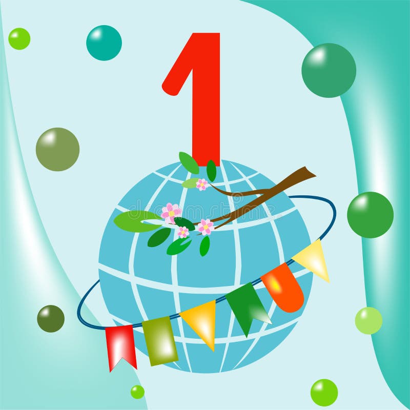 The Feast of the First of May Stock Vector - Illustration of spring ...