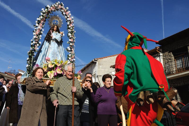 Feast LA CANDELARIA .Retiendas.SPAIN Editorial Stock Image - Image of ...