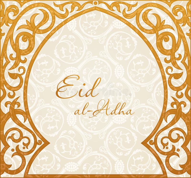 Feast of the Sacrifice Greeting Vector Background Stock Vector ...