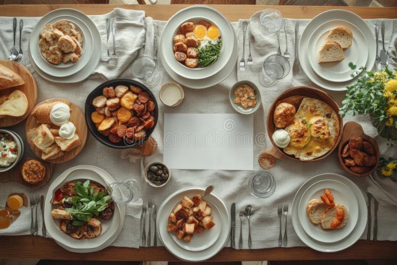 Feasting Together, a Rustic Table Setting for a Delicious Gathering ...