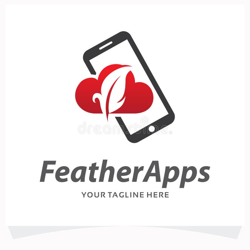 Feather Application Logo Design Template Stock Vector - Illustration of ...