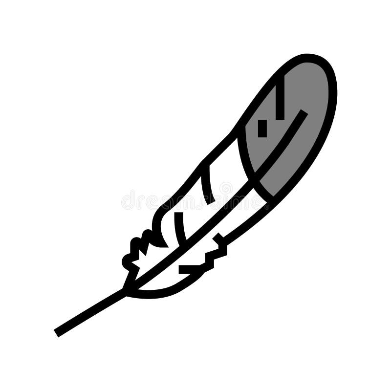 Feather Bird Color Icon Vector Illustration Stock Vector - Illustration ...