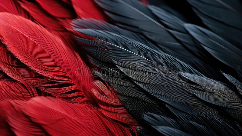 Feather black red and grey stock illustration. Illustration of hints ...
