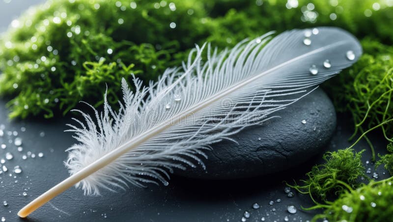 Moss Covered Rock Dew Drops Stock Photos - Free & Royalty-Free Stock ...