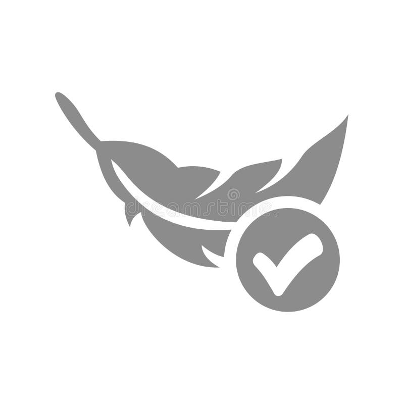 Feather and Checkmark, Soft and Softness Vector Stock Illustration ...
