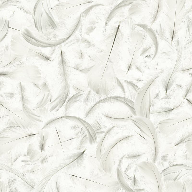 Feather Concept. Pastel Angel Feather In Seamless Pattern Texture ...