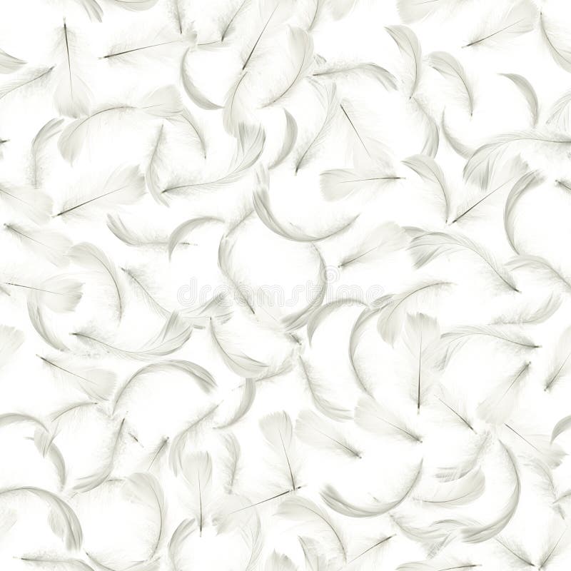 Feather Concept. Pastel Angel Feather in Seamless Pattern Texture ...