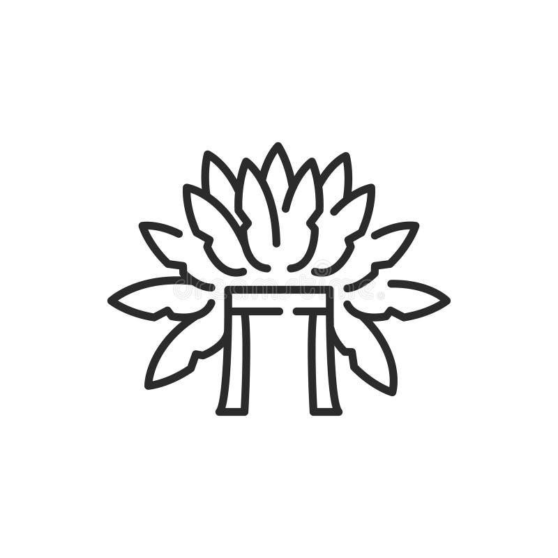 Feather Crown Icon stock vector. Illustration of outline - 391936541