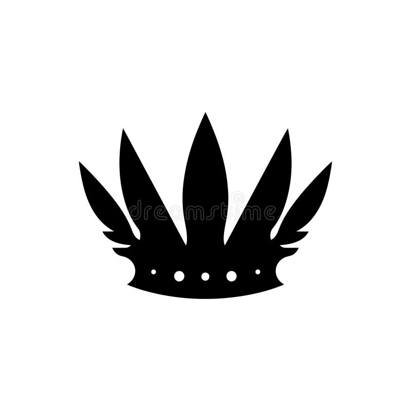 Feather crown icon stock vector. Illustration of emblem - 306213500