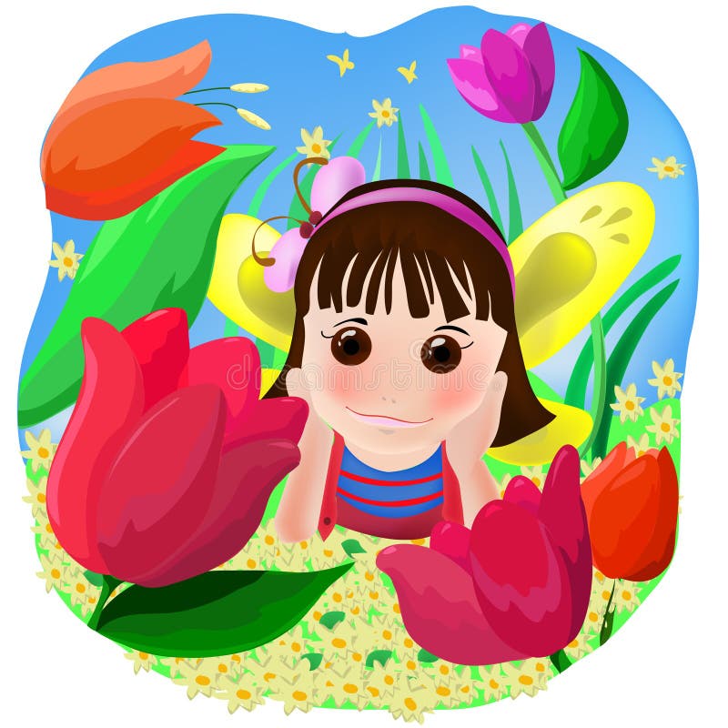 Feather fairy stock vector. Illustration of girl, season - 12132896