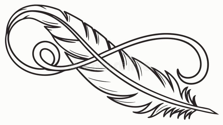Infinity Feather Vector Logo Design Stock Illustrations – 238 Infinity ...