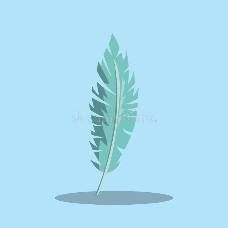 Feather green 08 stock vector. Illustration of cartoon - 197984227