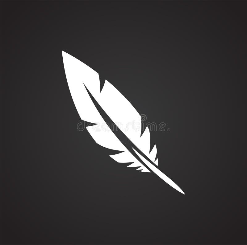 Feather Icon on Background for Graphic and Web Design. Simple Vector ...