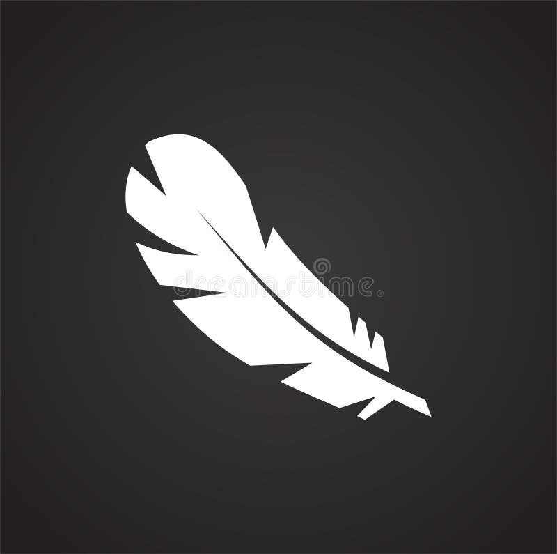 Feather Icon on Background for Graphic and Web Design. Simple Vector ...