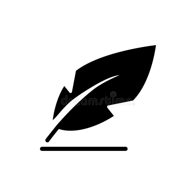 Feather Icon Flat Vector Template Design Trendy Stock Vector ...