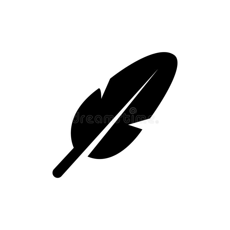 Feather Icon Flat Vector Template Design Trendy Stock Vector ...