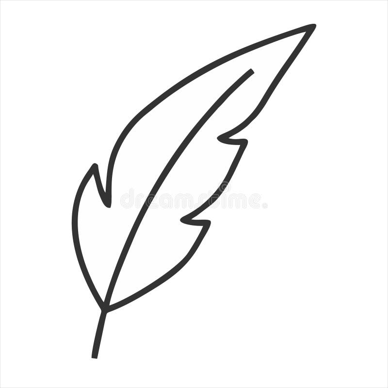 Feather Icon Isolated on White Background. Feather Icon in Trendy ...