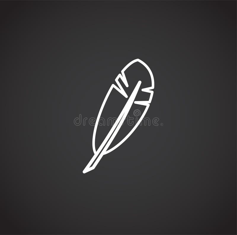 Feather Icon Outline on Background for Graphic and Web Design. Creative ...