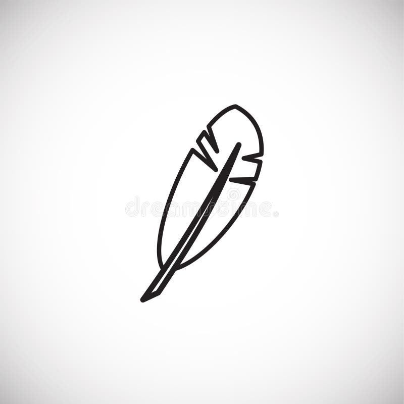 Feather Icon Outline on Background for Graphic and Web Design. Creative ...