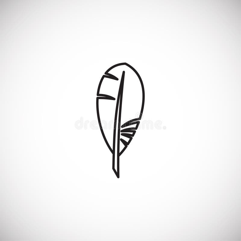 Feather Icon Outline on Background for Graphic and Web Design. Creative ...