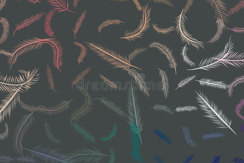 The Feather Illustrations Background Abstract, Hand Drawn. Surface ...