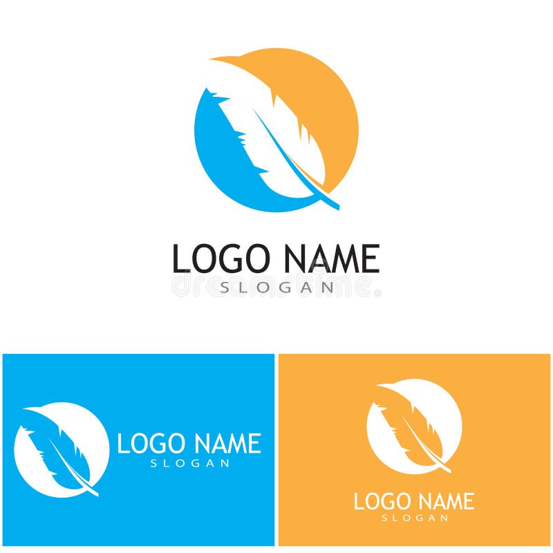Feather Ilustration Logo Vector Template Design Stock Vector ...
