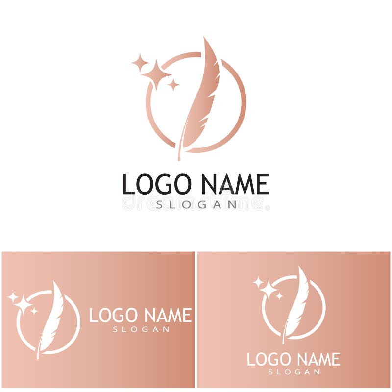 Feather Ilustration Logo Vector Template Design Stock Vector ...