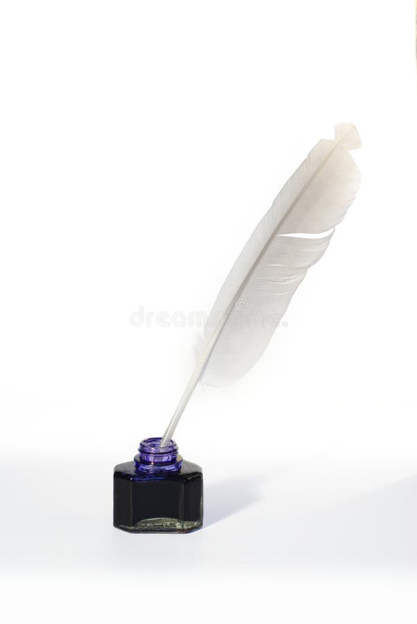 Feather quill pen and ink stock image. Image of renaissance - 10301627