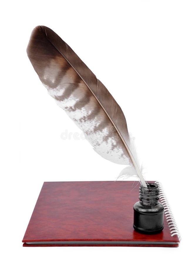 Feather and ink bottle stock image. Image of handle, inkpot - 13722869