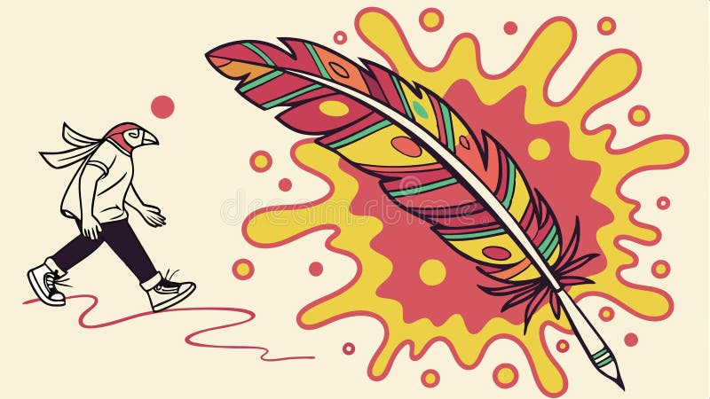 Feather with Ink Splash, Artistic Writing, Creative Expression ...
