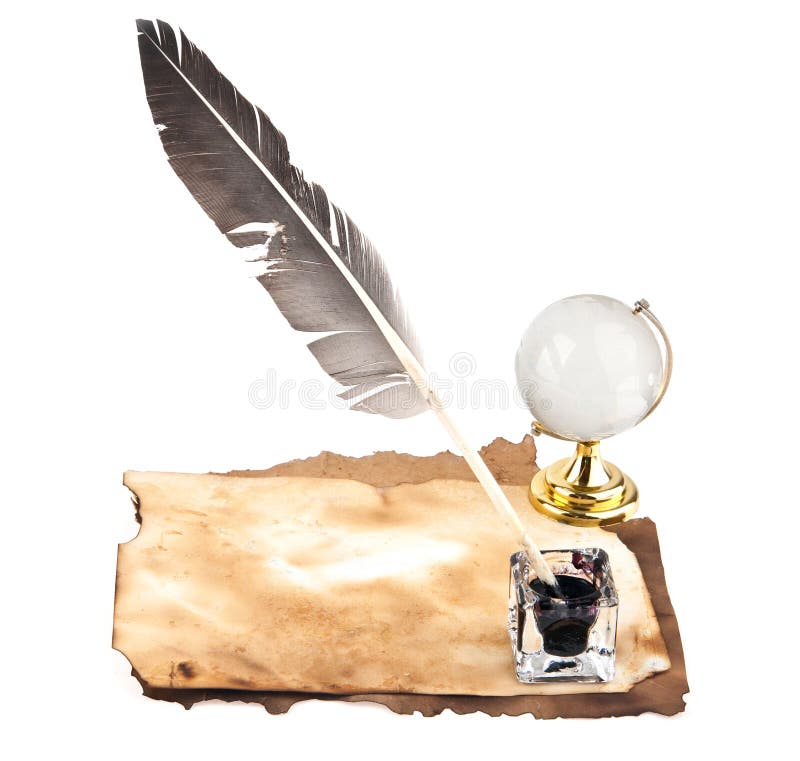 Feather With Inks And Old Letters Stock Photo - Image of feather ... Feather With Inks And Old Letters Stock Photo - Image of feather ...