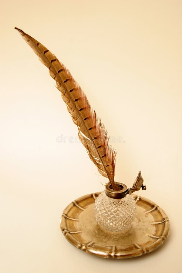 Inkwell and feather stock photo. Image of century, inkwell - 368170