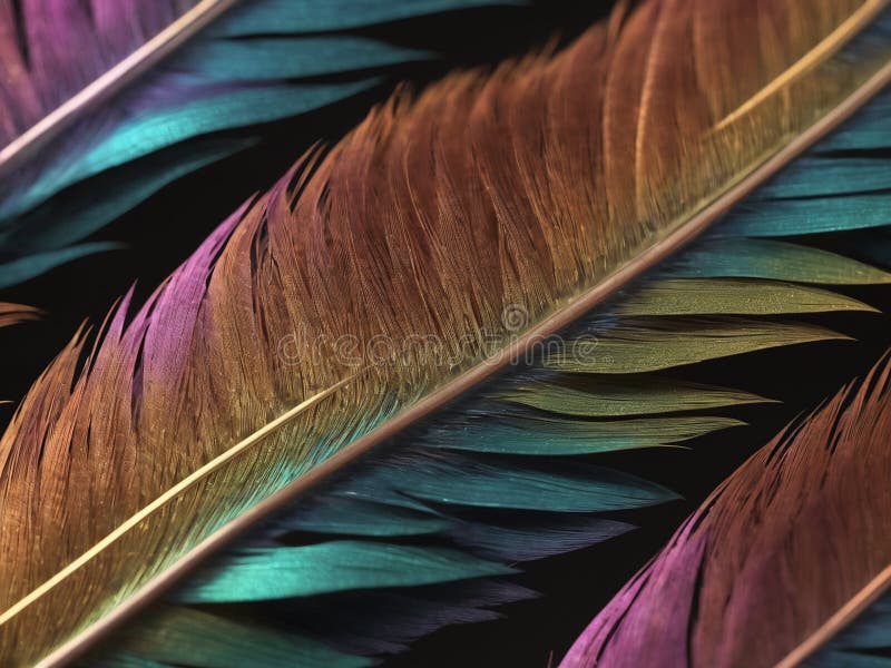 A Feather Its Delicate Form and Iridescent Colors - Generated by Ai ...