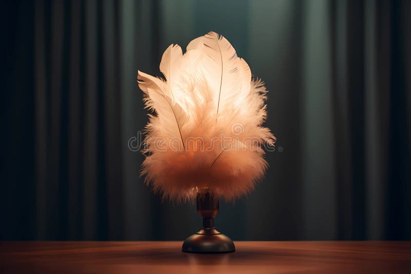Feather Lamp (Generative AI) Stock Illustration - Illustration of mood ...