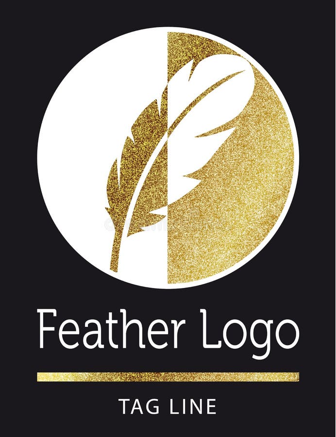 Feather logo vector stock vector. Illustration of white - 139472945