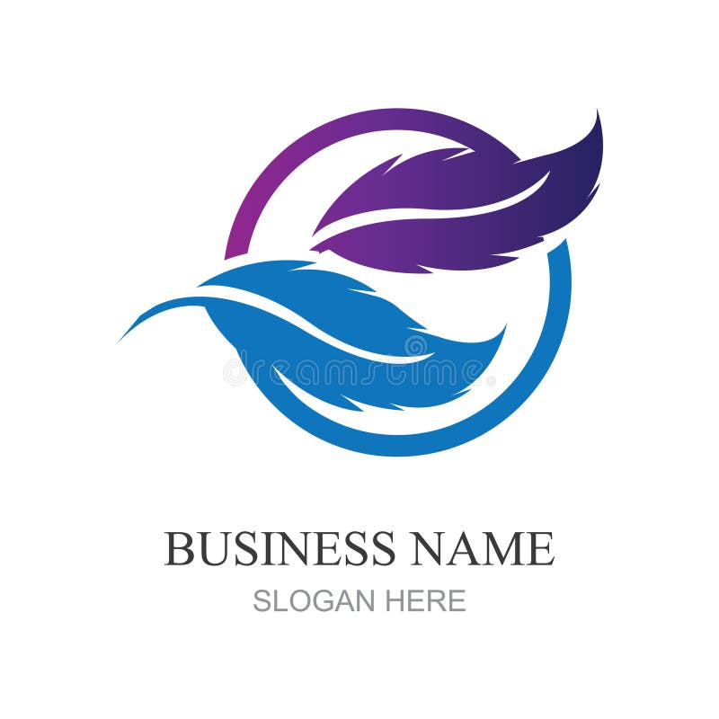Feather Logo Images Illustration Design Stock Vector - Illustration of ...