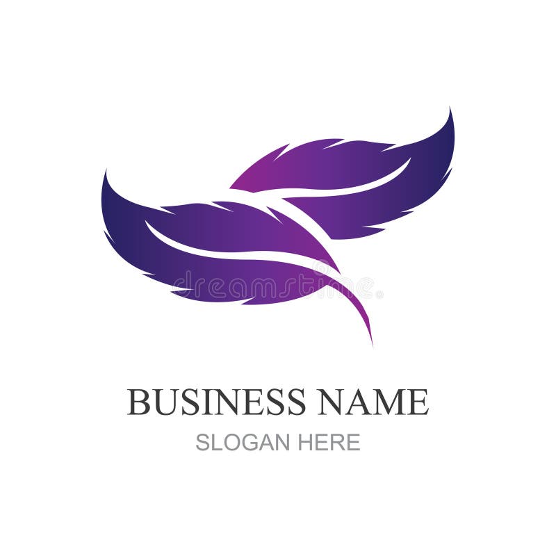Feather Logo Images Illustration Design Stock Vector - Illustration of ...