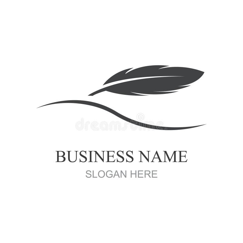 Feather Logo Images Illustration Design Stock Vector - Illustration of ...