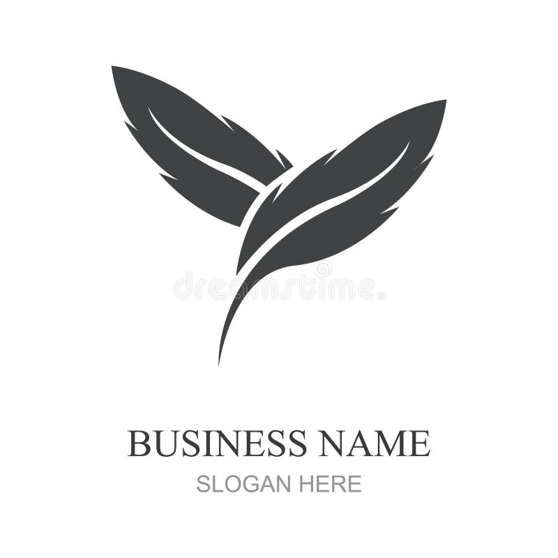 Feather Logo Images Illustration Design Stock Vector - Illustration of ...