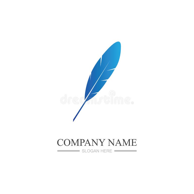 Feather Logo Images Illustration Design Template Stock Vector ...