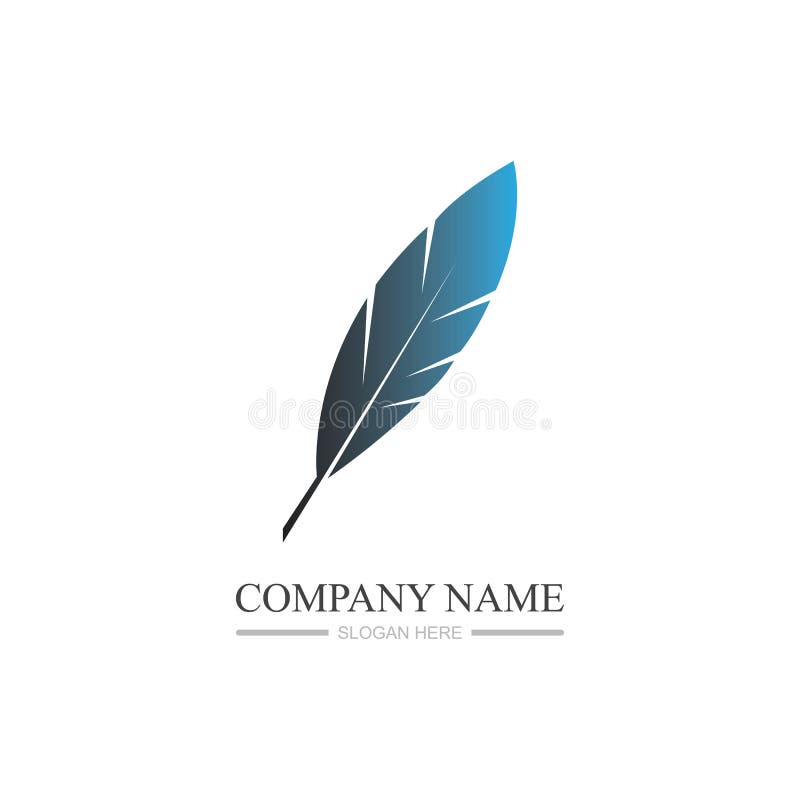 Feather Logo Images Illustration Design Template Stock Vector ...